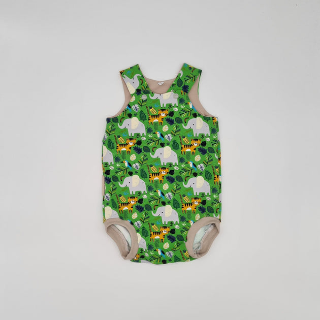 Sommer Strampler Jungle – panda&floeckchen